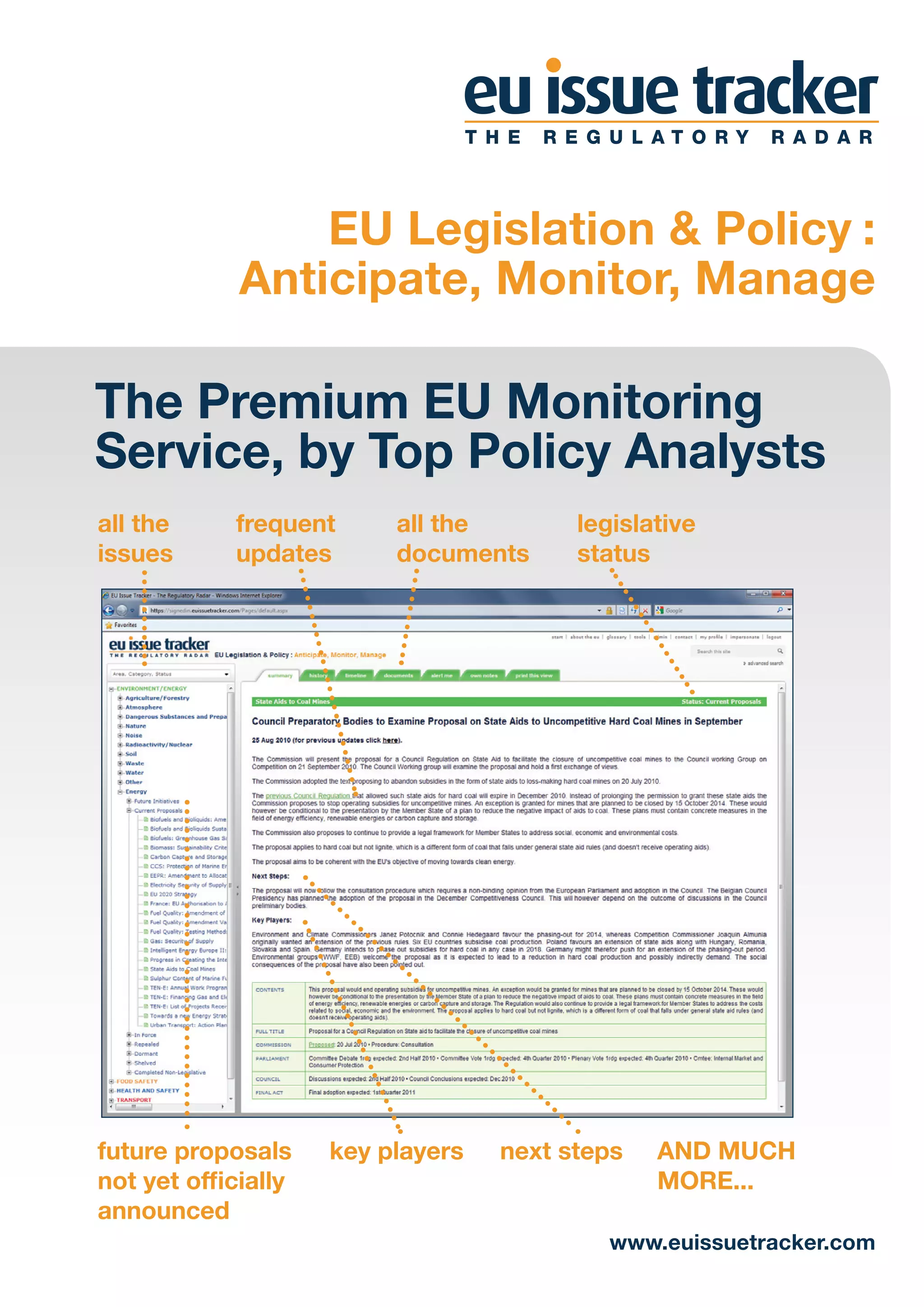 EU Issue Tracker Brochure | PDF