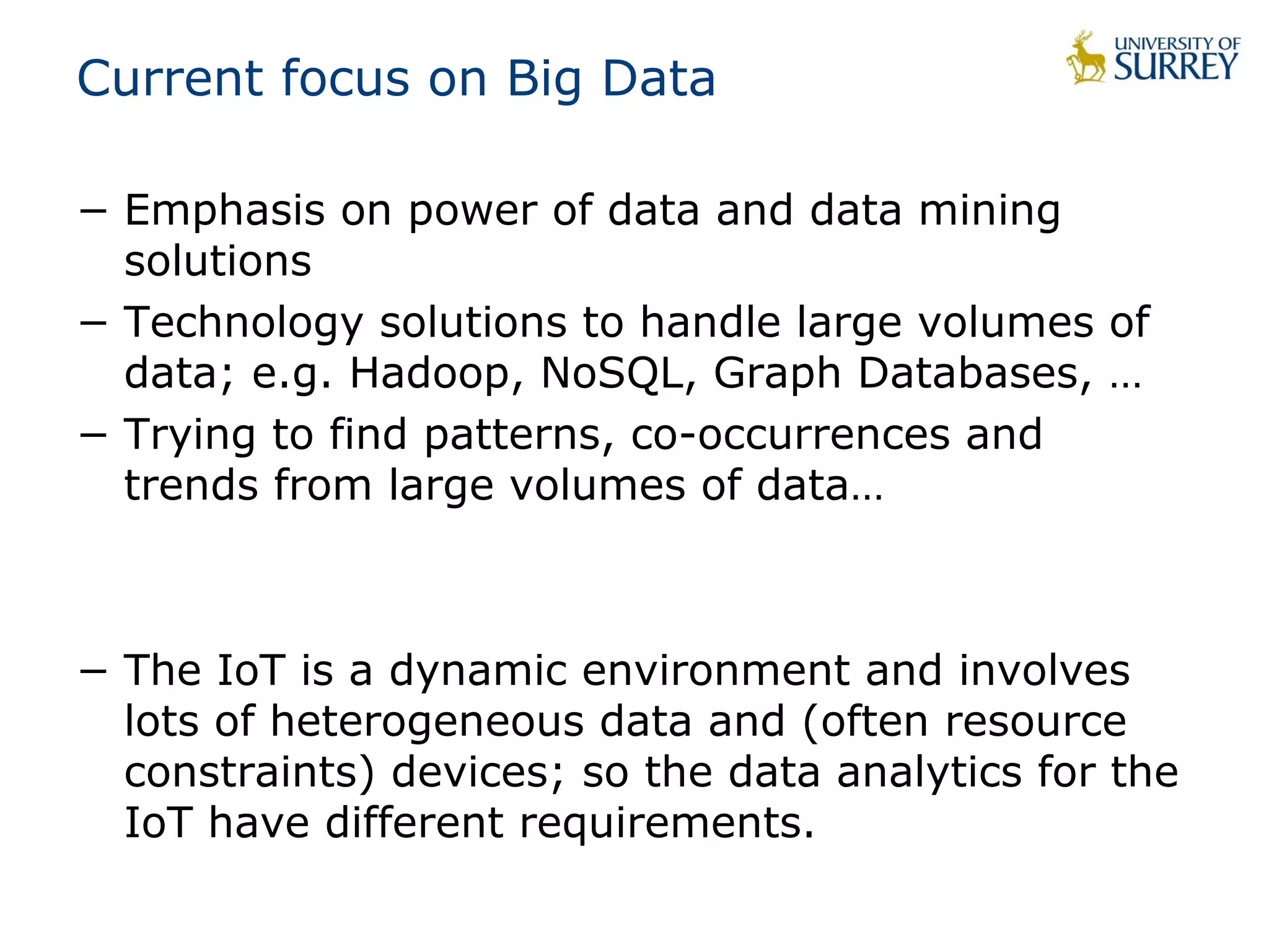Large scale data analytics for smart cities and related use cases | PPT | Internet | Computing