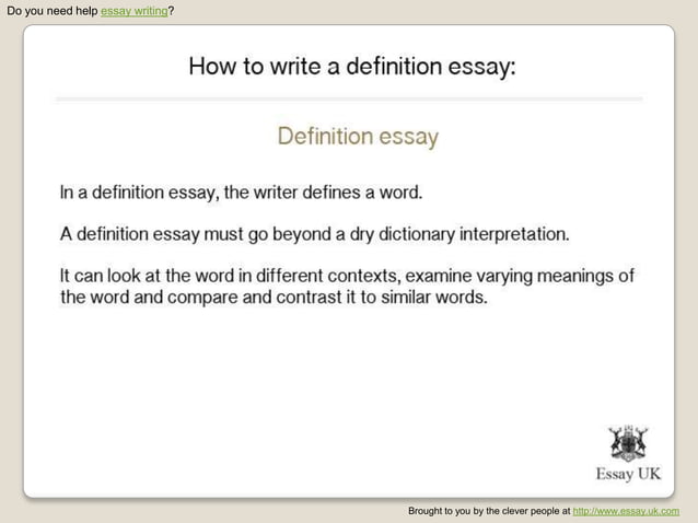 How to write a definition essay | PPTX