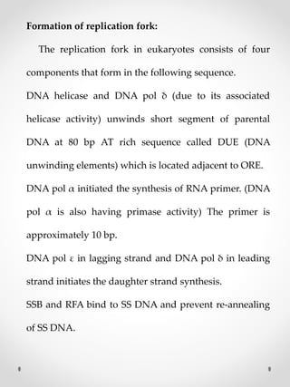 Eukaryotic DNA replication | PPTX