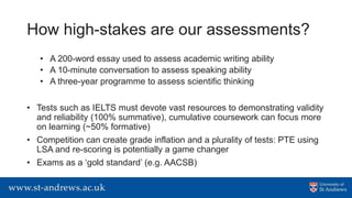 Learning-oriented assessment in an era of high-stakes and insecure ...