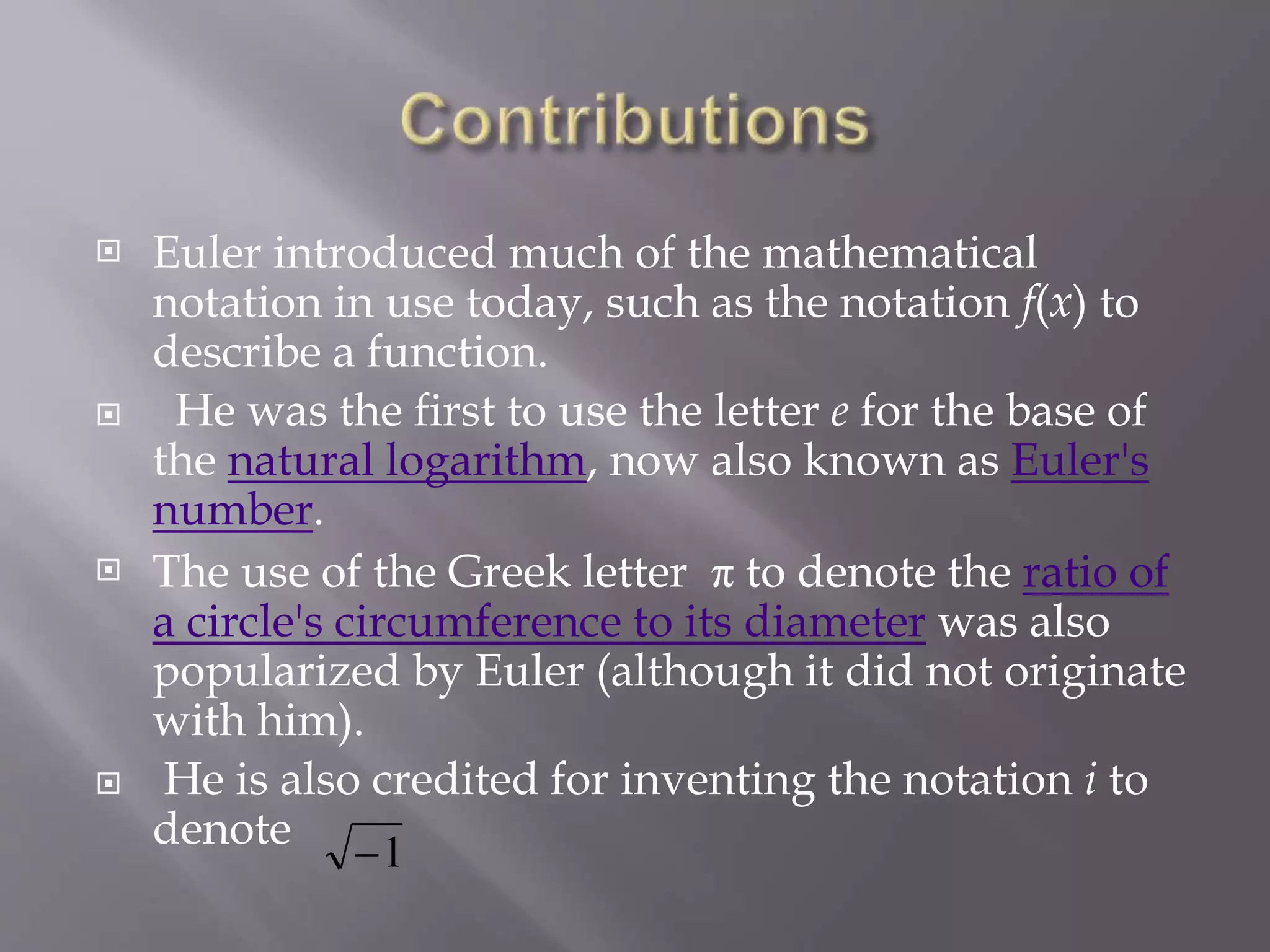 Euler | PPTX | Physics | Science