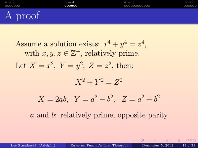 Fermats Last Theorem Proof Triangle