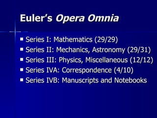 Euler swiss-talk | PPT