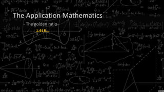Application of pi golden ratio | PPTX
