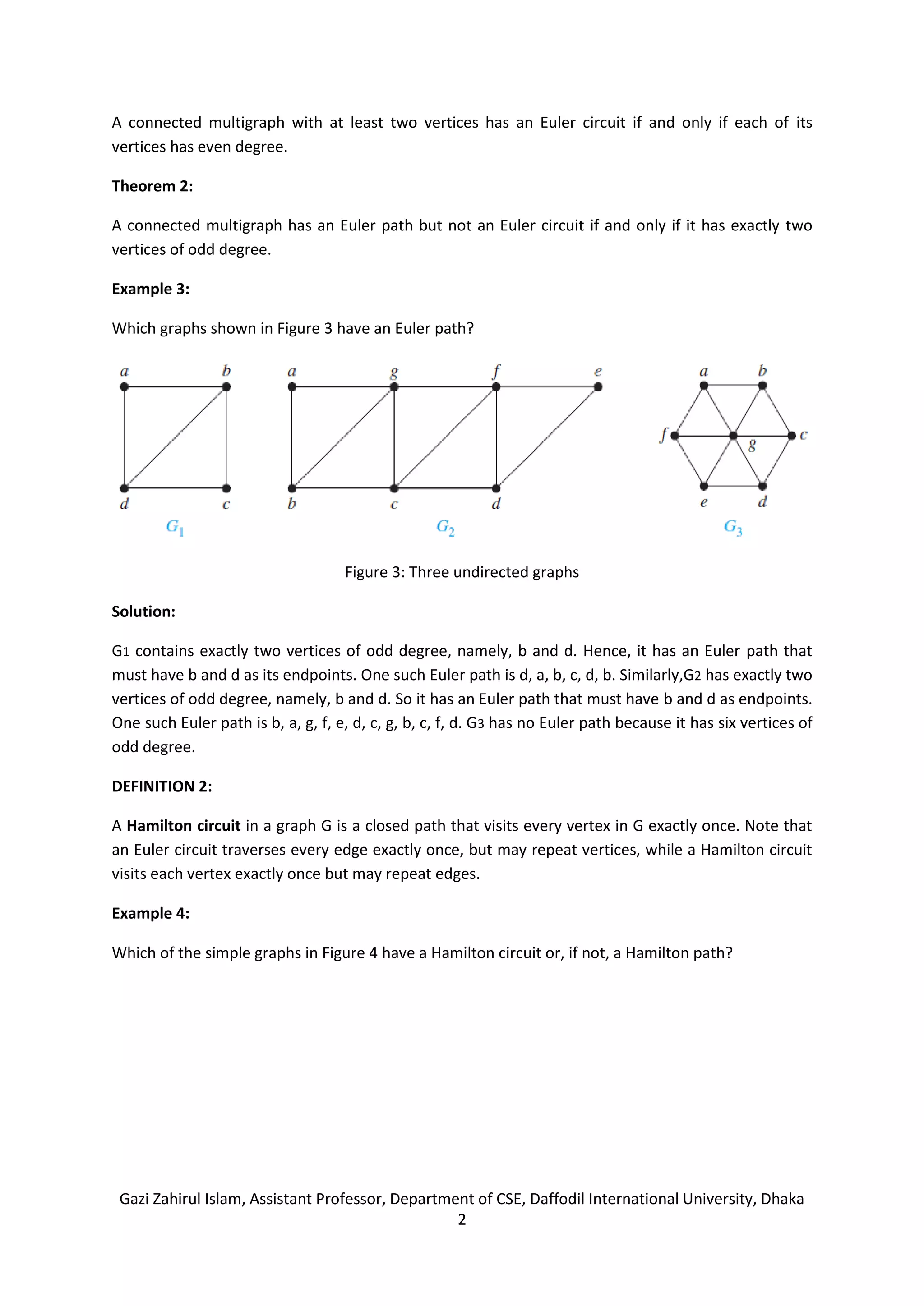 Euler and hamilton paths | PDF