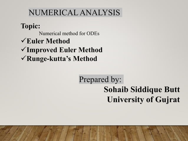 Euler And Improved Euler Method Pptx Physics Science