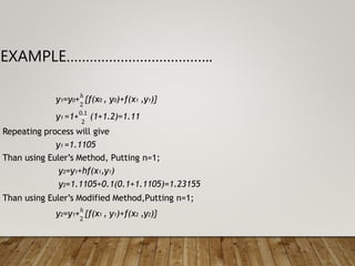 Euler and improved euler method | PPTX