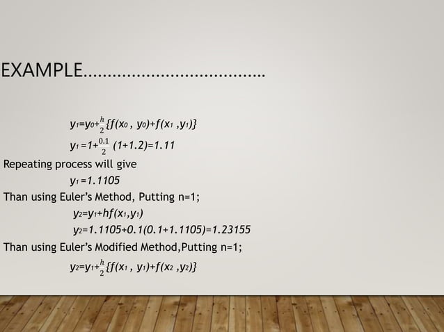 Euler And Improved Euler Method Pptx Physics Science