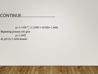 Euler and improved euler method | PPTX