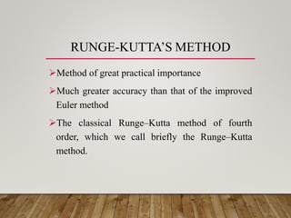 Euler and improved euler method | PPTX