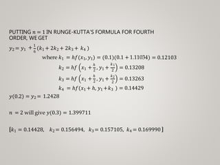 Euler and improved euler method | PPTX