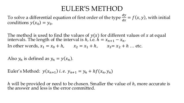 Euler And Runge Kutta Method