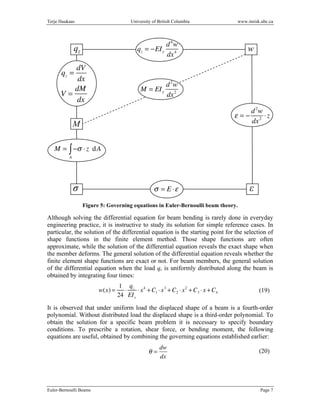Euler bernoulli beams | PDF