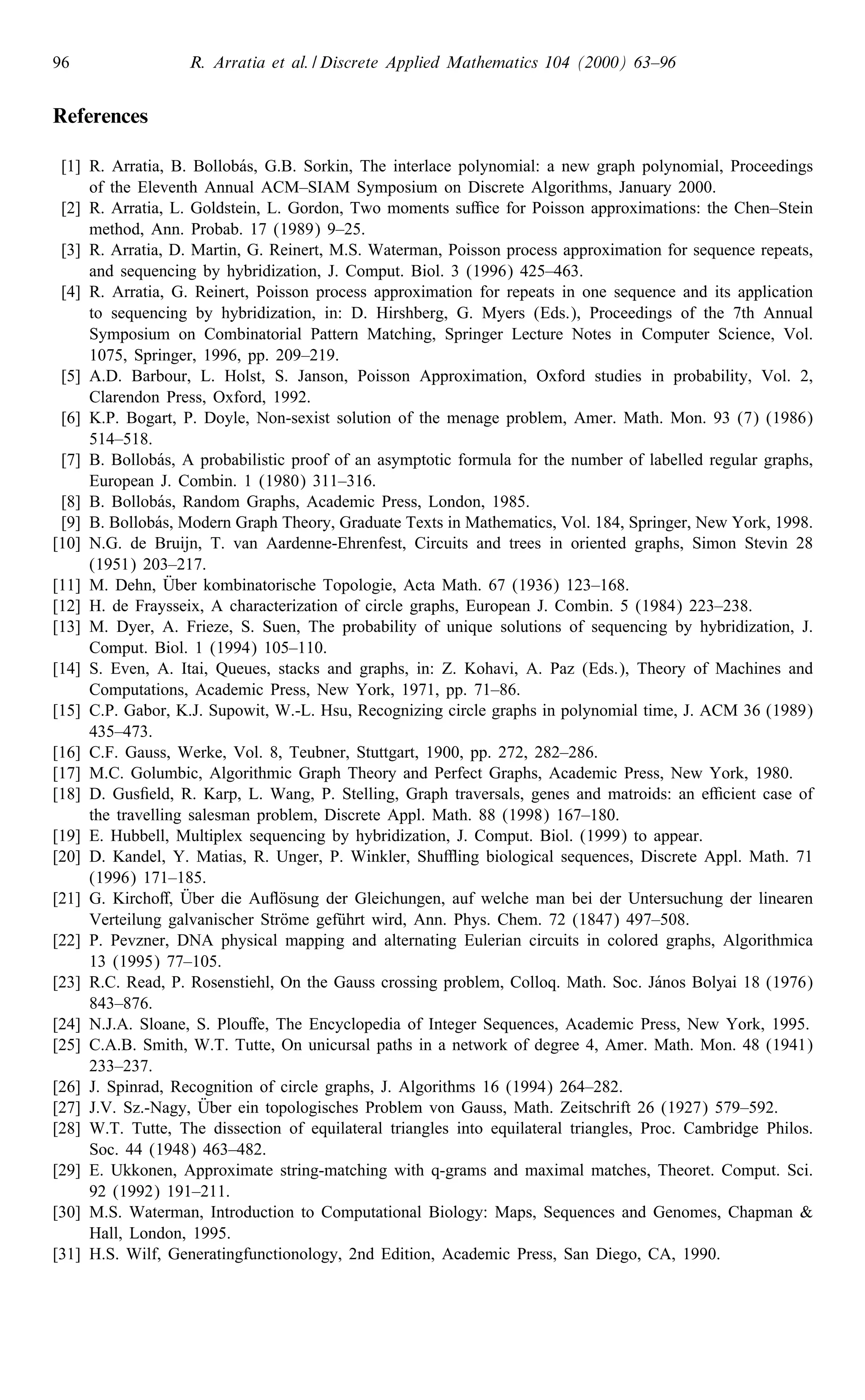 Euler circuits and dna sequencing by hybridization | PDF