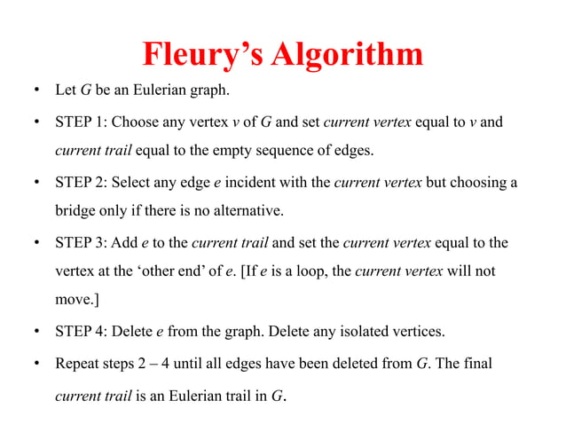 Euler graph | PPTX | 3-D Graphics | Computer Software and Applications