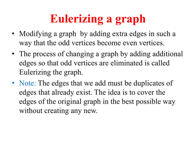 Euler graph | PPTX | 3-D Graphics | Computer Software and Applications