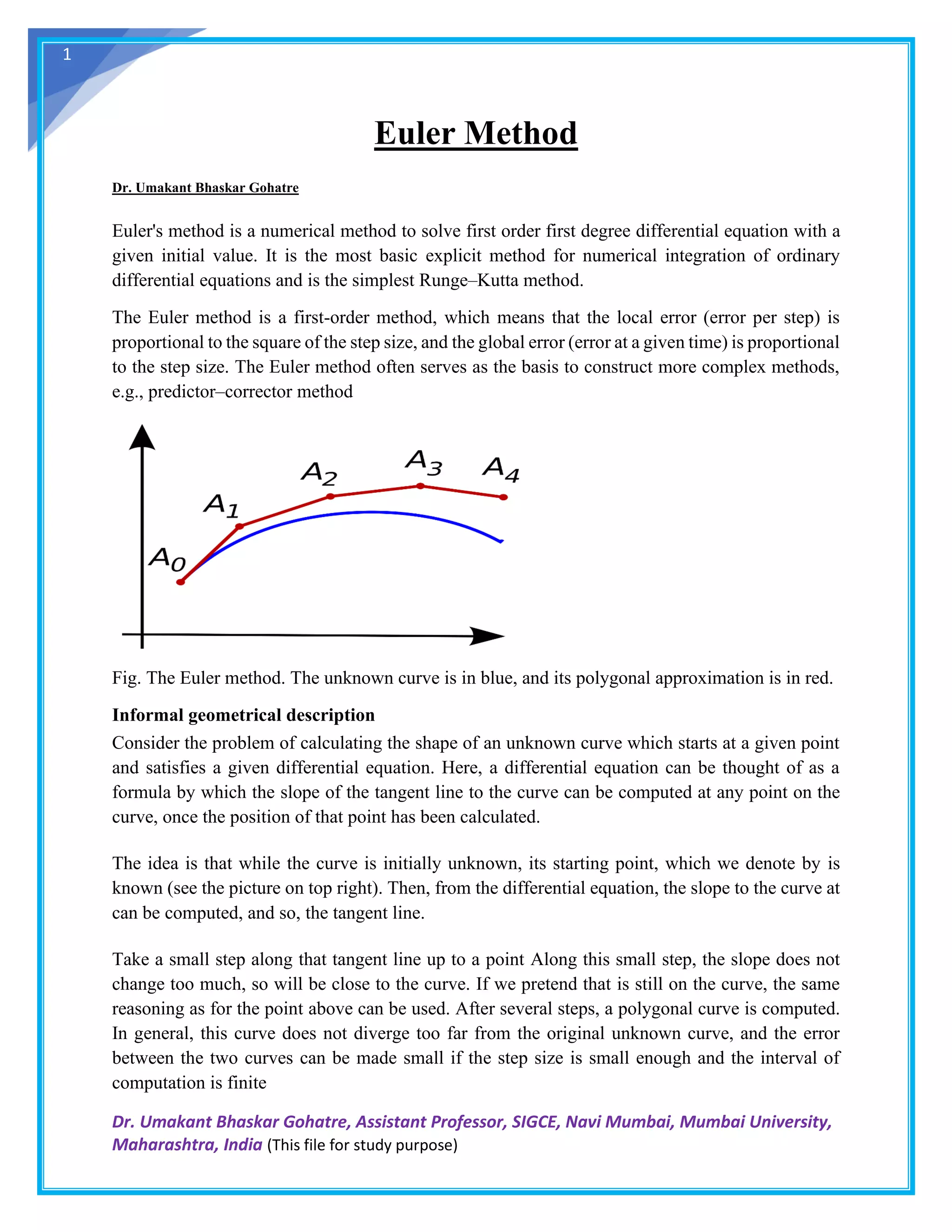 Euler Method Details | PDF | Web Development | Internet