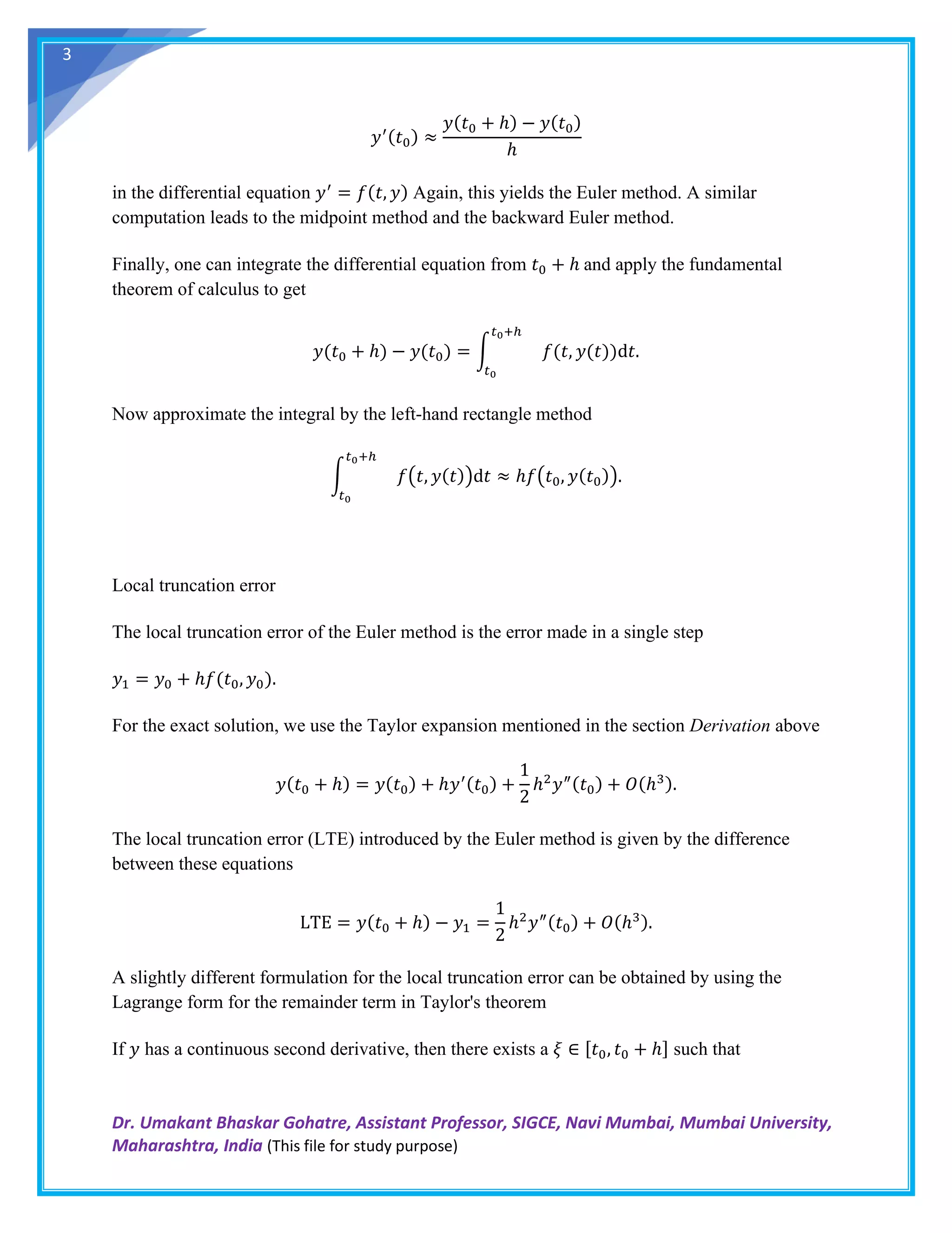 Euler Method Details | PDF | Web Development | Internet