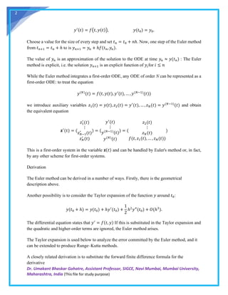 Euler Method Details | PDF | Web Development | Internet
