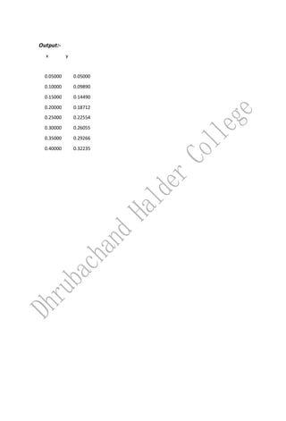 Euler method in c | DOCX | Physics | Science