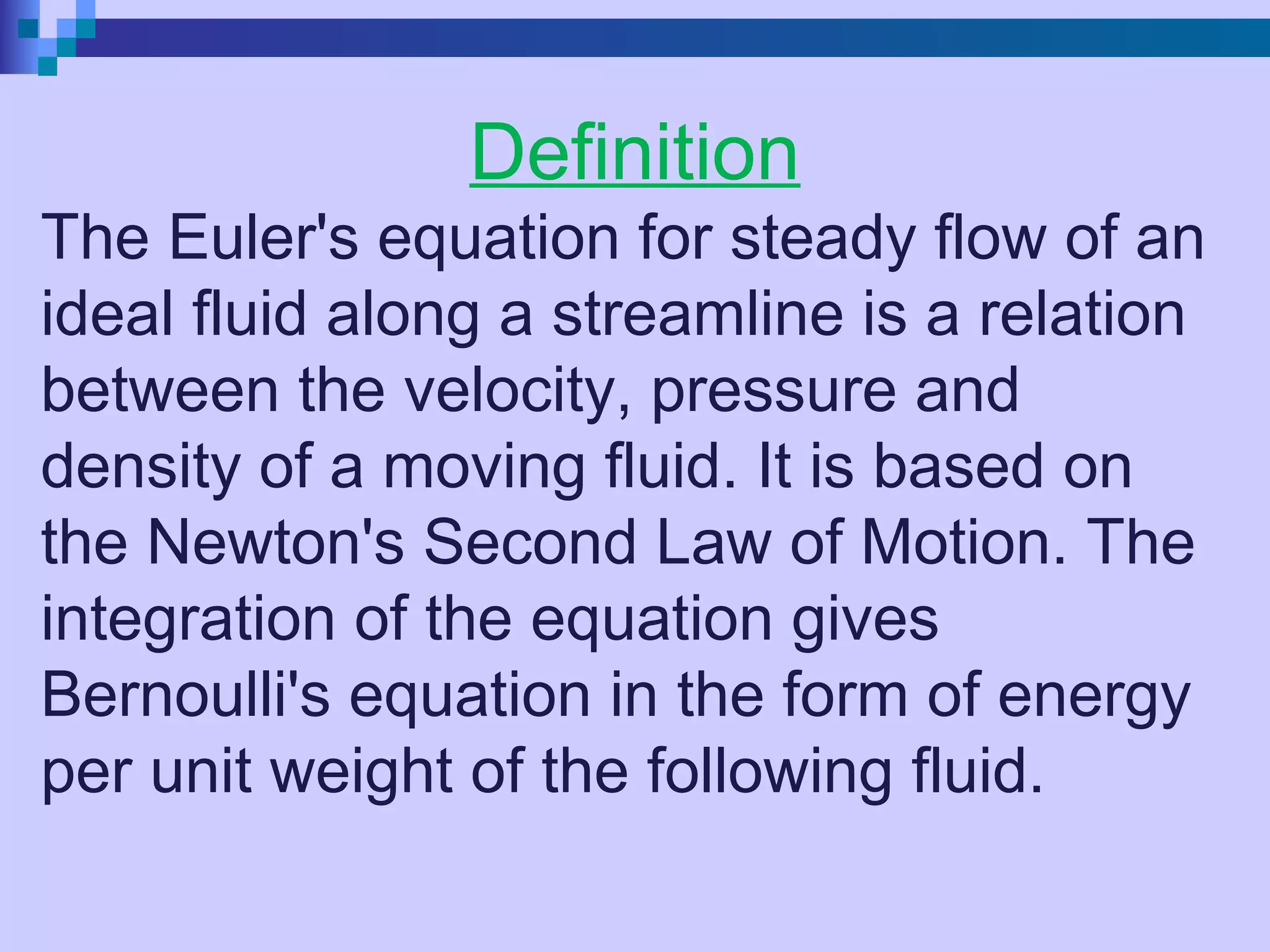 Eulers equation | PPT
