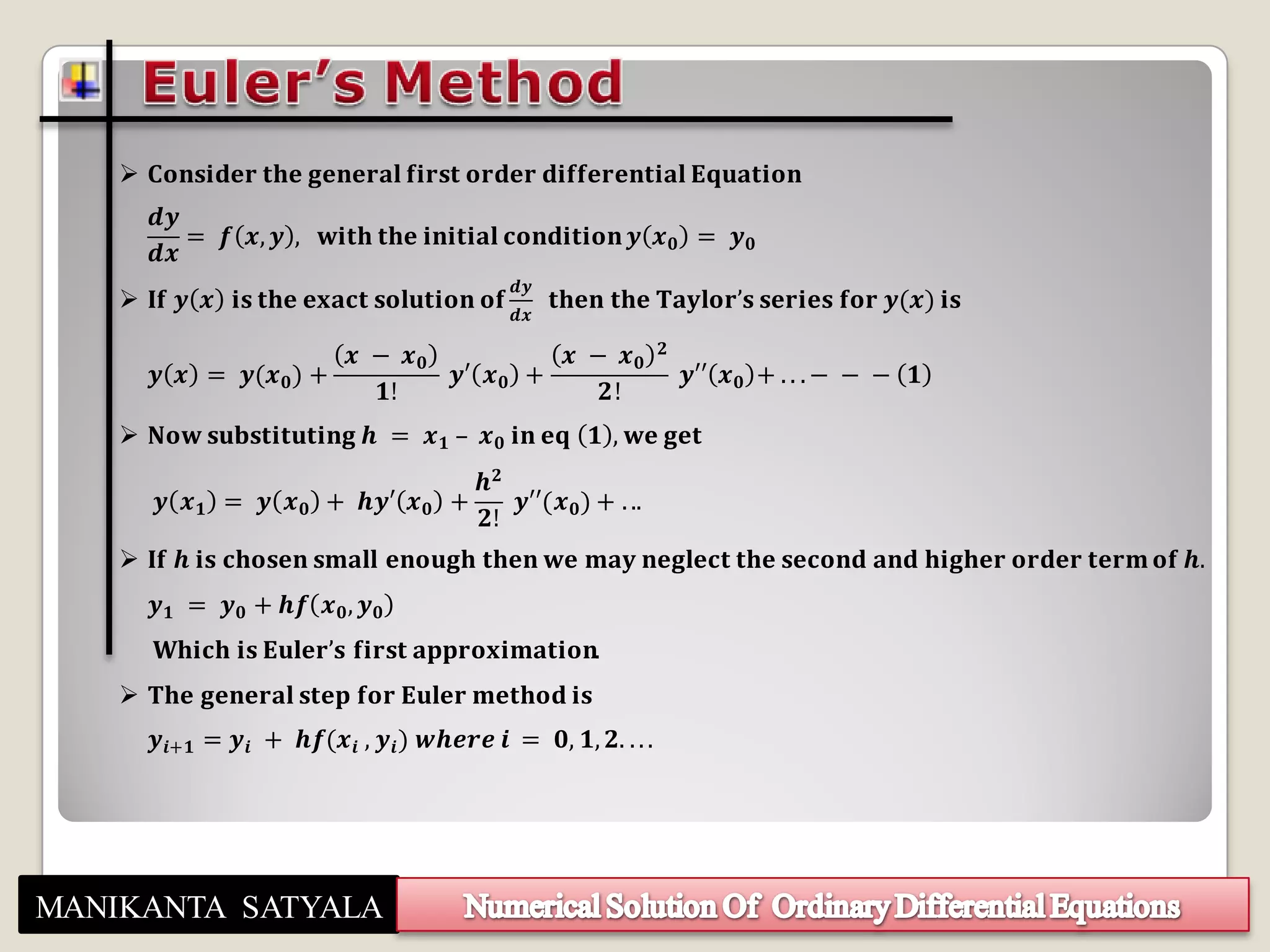 Euler's and picard's | PDF