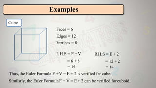 Euler_s Formula for 3D solids, Relation Between F, V & E | PPTX