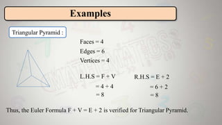 Euler_s Formula for 3D solids, Relation Between F, V & E | PPTX