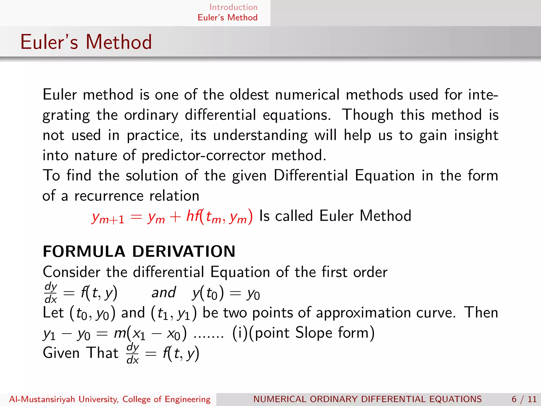 Eulers Method Pdf
