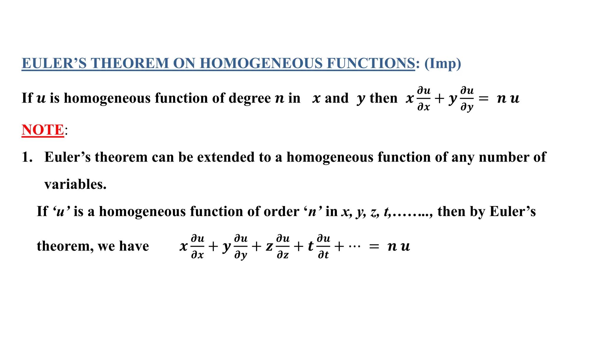 Eulers theorem presentation and explanation | PPTX