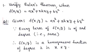 Eulers theorem presentation and explanation | PPTX