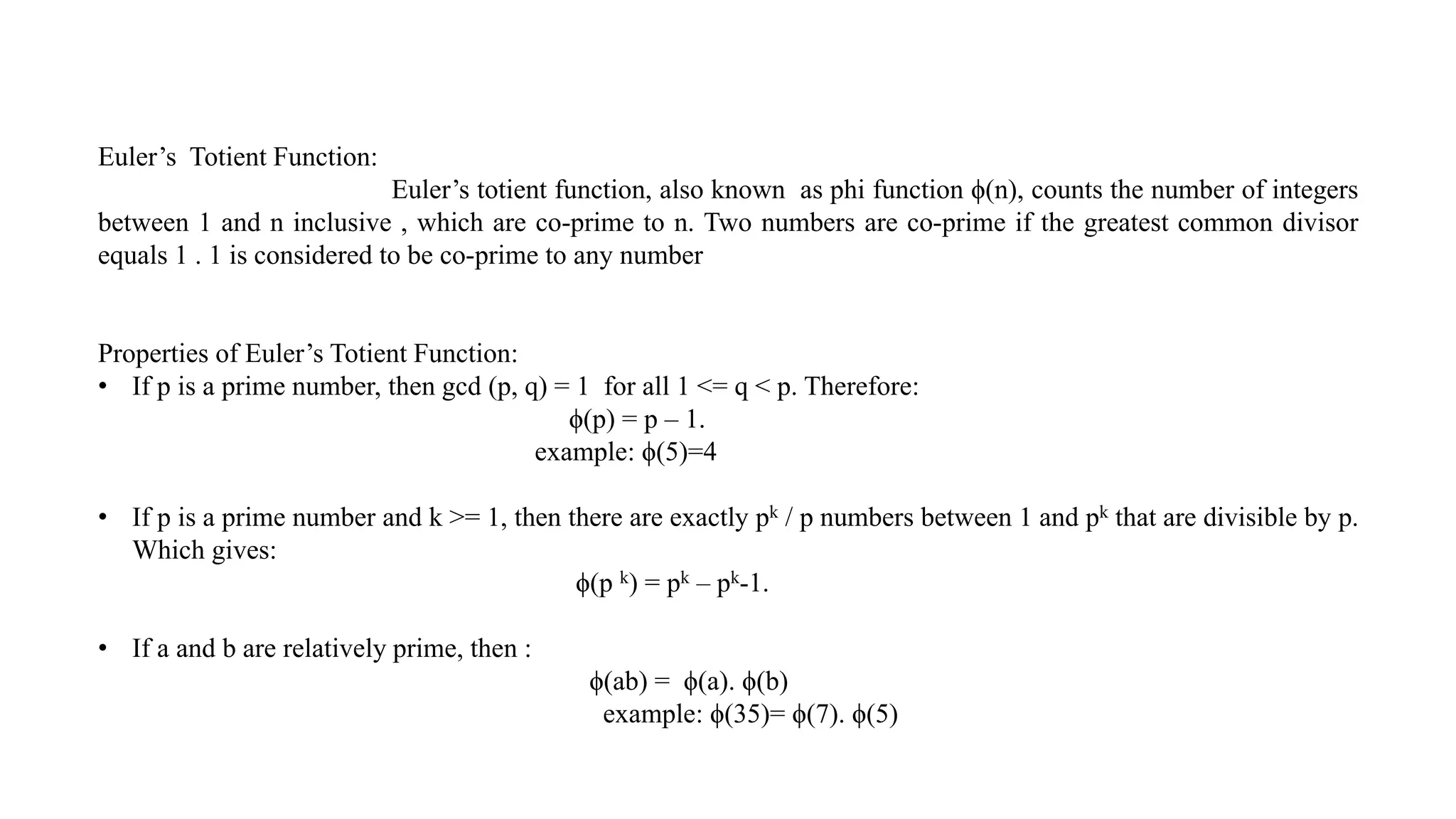 Eulers totient | PPTX