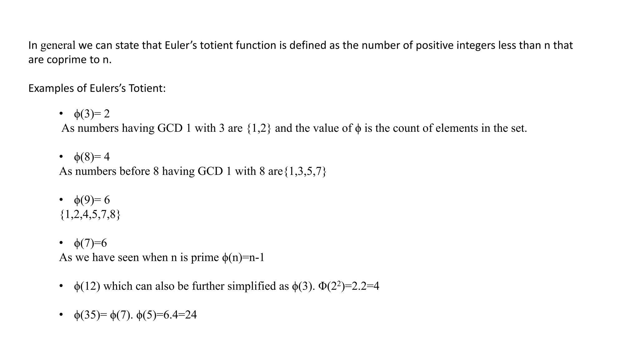 Eulers totient | PPTX