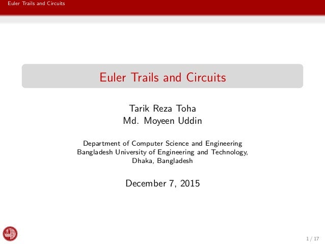 Euler trails and circuit