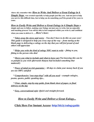 Eulogy | PDF