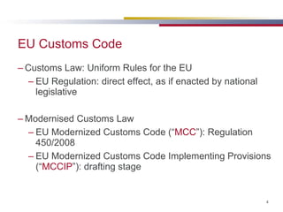 EU Customs Developments | PPT