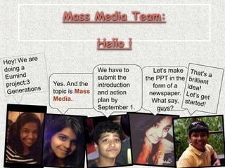 VHS_MassMedia_Introduction & Action plan | PPTX | Educational ...