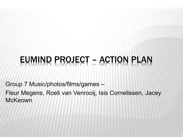 Eumind project – action plan | PPTX