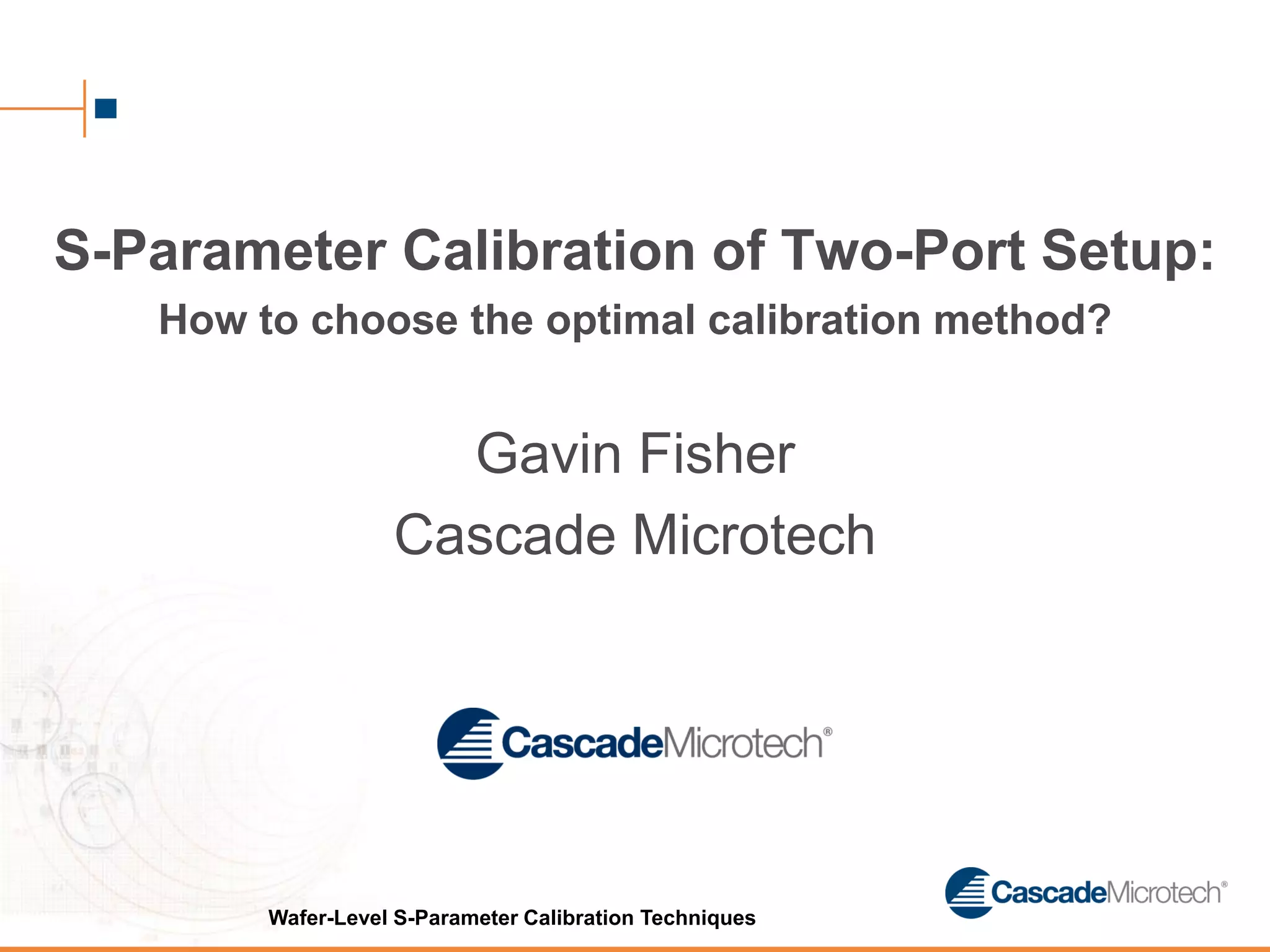 S-Parameter Calibration of Two-Port Setup | PDF