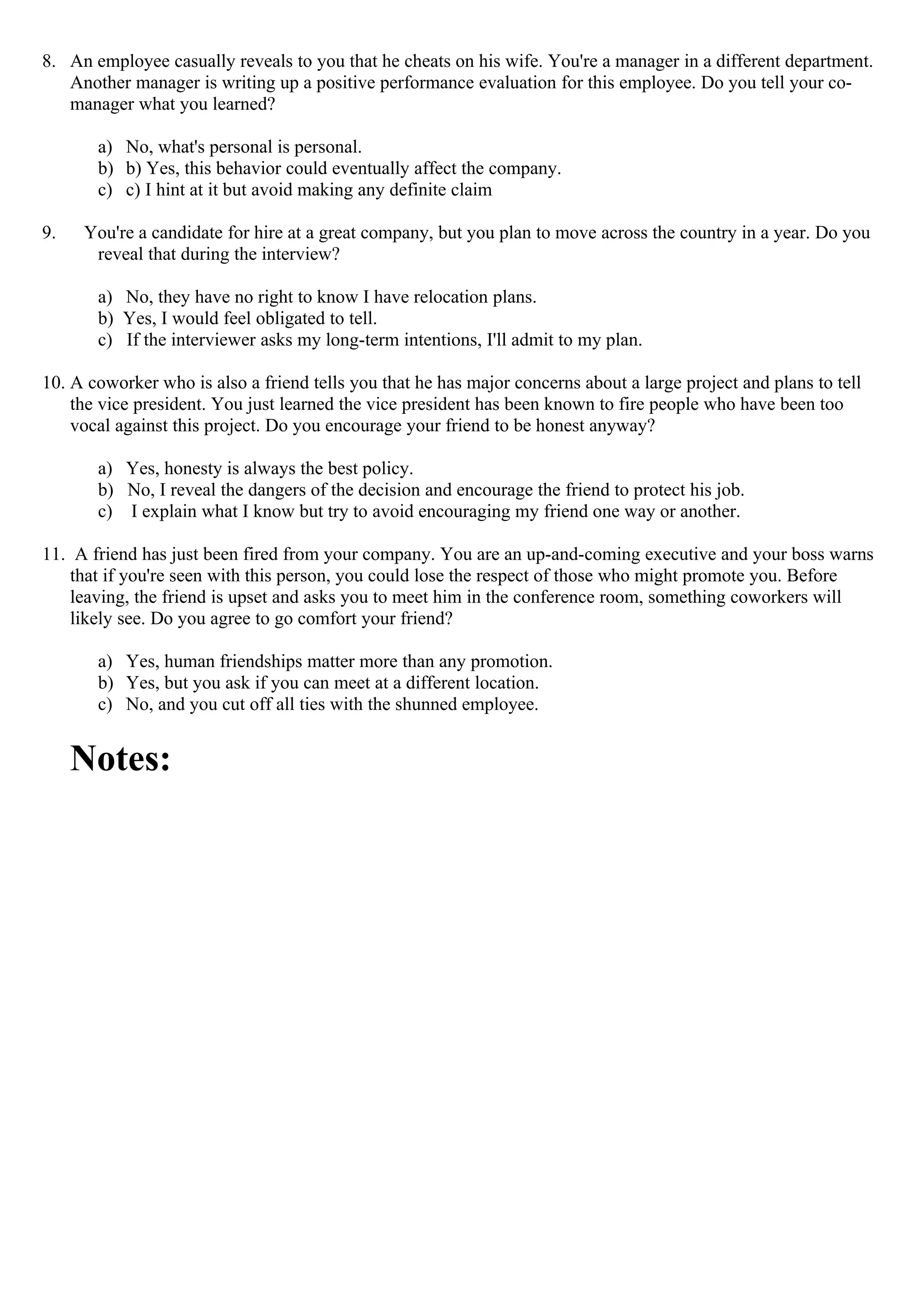 Ethical Scenarios Doc Career Advice Careers