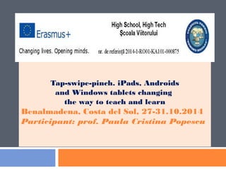 Diseminare proiect High School High Tech Scoala viitorului | PPT