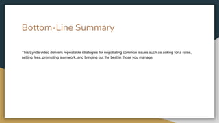 Lynda: Negotiation Foundations | PPTX