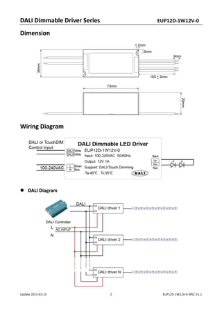 constant voltage dali dimmable driver | PDF