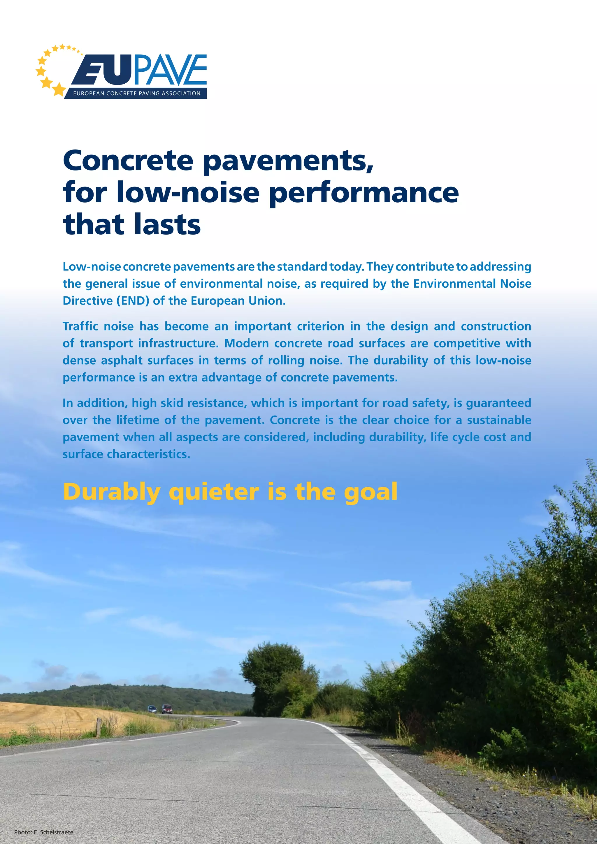 Eupave leaflet-low-noise-concrete-pavements | PDF