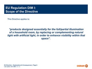 EuP Directive About Non Directional Domestic Lighting | PPT