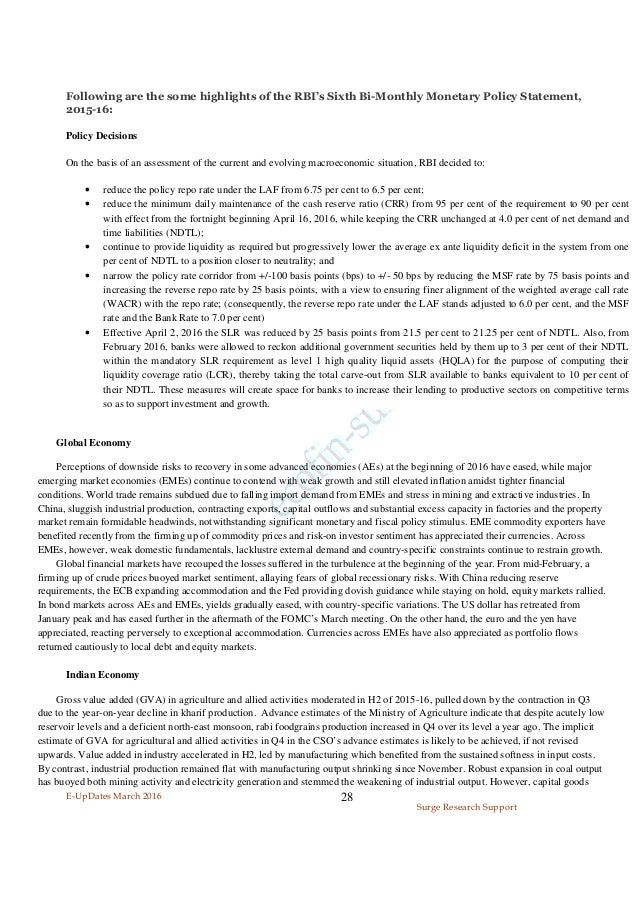 E-UPDates—A Monthly Statistical Bulletin