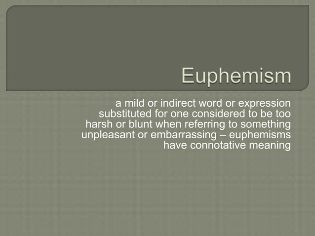 Euphemism | PPTX