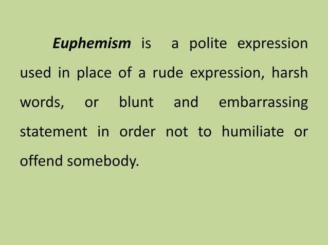Euphemism.pptx | Mental Health | Diseases and Conditions