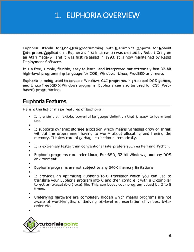 Euphoria tutorials | PDF